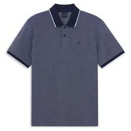 Poloshirt Bugatti, Herren, Gr. 4XL, 390, marine, 100% Baumwolle, unifarben, normal, ohne Ausschnitt, Shirts, Modern Fit mit dezenter Stickerei
