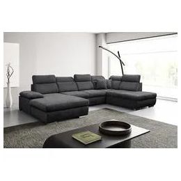 Wohnlandschaft WERK2 "Cordoba inkl. Bett, Bettkasten & Kopfteilfunktion, Breite 359 cm", anthrazit, B:359cm H:86cm T:232cm, Sofas, Wohnlandschaft