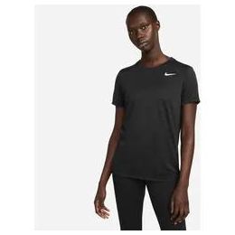 Trainingsshirt Nike "W NK DF RLGD SS TEE", Damen, Gr. S (34/36), schwarz-wei&szlig; (schwarz, wei&szlig;), Obermaterial: 100% Polyester, normal, Shirts, sportlicher Stil, Kurzarm, f&uuml;r Fitness, Fu&szlig;ball, Yoga und Laufen