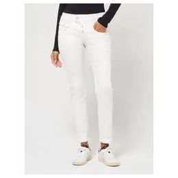 Slim-fit-Jeans Gang "94MARGE", Damen, Gr. 31, N-Gr, sanftes wei&szlig;, Denim/Jeans, Obermaterial: 81% Baumwolle, 17% Polyester, 2% Elasthan, unifarben, slim fit lang, Jeans Slim-fit-Jeans, mit besonderem 4-Knopf-Verschluss, Topseller