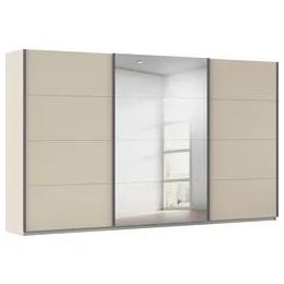 Schwebet&uuml;renschrank OTTO HOME "Kleiderschrank Schrank Schlafzimmerschrank Garderobe AGORDO", beige (champagner), griffleisten graumetallic, B:360cm H:229cm T:62cm, Holzwerkstoff, Schr&auml;nke, Schwebet&uuml;renschrank, Top Innenausstattung, in 4 Breiten und 2 H&ouml;hen MADE IN GERMANY, Topseller