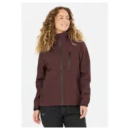 Outdoorjacke WEATHER REPORT "CAMELIA W-PRO15000", Damen, Gr. 36, purpurviolett, 94% Polyester, 6% Elasthan, bedruckt, mehrfarbig, normal, ohne Ausschnitt, Jacken Outdoorjacke, mit wasserdichter Beschichtung