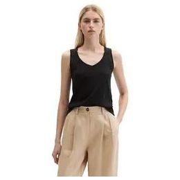 Marc O'Polo T-Shirt MARC O'POLO "aus Slub-Jersey", Damen, Gr. XS, schwarz, Obermaterial: 100% Baumwolle, unifarben, regular fit, V-Ausschnitt, Shirts T-Shirt