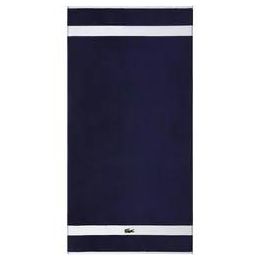 Duschtuch Lacoste "LCASUAL", marine, B:70cm L:140cm, Frottier, Baumwolle, Handt&uuml;cher, mit Label-Applikationen und Bord&uuml;re