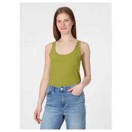 Tanktop Ragwear "FLLOUKIA GOTS", Damen, Gr. L, pistachio, Jersey, Obermaterial: 100% Baumwolle, unifarben, normal, Rundhals, Tops Tanktop, Bestseller aus Single Jersey mit softem Finish und Kn&ouml;pfen