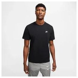 T-Shirt Nike SPORTSWEAR "M NSW CLUB TEE", Herren, Gr. 3XL, schwarz, wei&szlig;, Jersey, Obermaterial: 100% Baumwolle, regular fit normal, Rundhals, Shirts T-Shirt, Regular Fit, Kurzarm, Rundhalsausschnitt