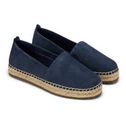 Marc O'Polo Espadrille MARC O'POLO "Gem", Damen, Gr. 38, dunkelblau, Ziegenveloursleder, unifarben, Schuhe Espadrille, Slipper, Halbschuh, Schlupfschuh, Sommerschuh mit Jutebezug