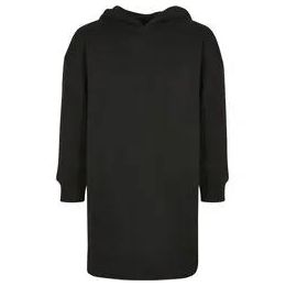 Shirtkleid Urban Classics "Urban Classics Damen Girls Oversized Terry Hoody Dress", M&auml;dchen, Gr. 122/128, Normalgr&ouml;&szlig;en, schwarz, 65% Baumwolle, 35% Polyester, unifarben, oversize, ohne Ausschnitt, Kleider Shirtkleid