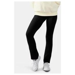 Leggings Reebok "TARA SMALL LOGO FLARED LEGGINGS", Damen, Gr. S, N-Gr, schwarz, Obermaterial: 95% Baumwolle, 5% Elasthan, Hosen Leggings, sportlicher Stil