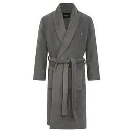 G-Star Raw Bademantel G-STAR "ARGON, DRESSING GOWN" Gr. M, grau (steel grau), M, Kunstfaser, Hausm&auml;ntel, Bademantel, Morgenmantel mit Schalkragen