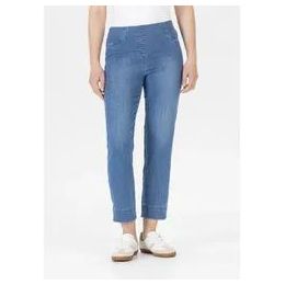 3/4-Jeans Stehmann "Igor3-680W", Damen, Gr. 36, N-Gr, frozy cobalt (stone), Denim/Jeans, Obermaterial: 89% Baumwolle, 10% Elastomultiester, 1% Elasthan, unifarben, schmal 3/4-L&auml;nge, Jeans, 3/4- Jeans-Leggings mit Stretch