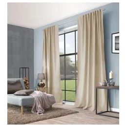 Vorhang Home Wohnideen "IRIE", natur, B:140cm H:245cm, Polyester, Polyester, Gardinen, Uni