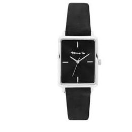 Quarzuhr Tamaris "Tiny Leather", schwarz, Armbanduhren, Damen, Quarzuhr, Armbanduhr, Damenuhr, Lederarmband, analog