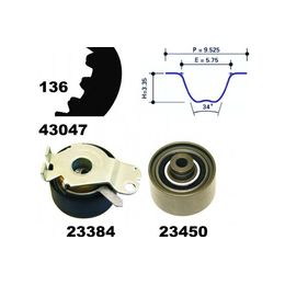 MAPCO Zahnriemensatz 23409 f&uuml;r Citro&euml;n Peugeot LADA NISSAN ROVER Fiat