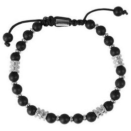 Adelia&acute;s Gliederarmband ADELIA ́S "Unisex Armband &ndash; Kugelarmband aus Edelstahl mit Onyx 19 cm", silber, Armb&auml;nder, Damen, 19cm, Edelstahl, Gliederarmband, Sch&ouml;ne Geschenkidee zum Geburtstag