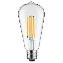 Paulmann LED-Leuchtmittel "Eco-Line ST64 806lm 4,3W 3000K klar 230V", Energieeffizienz: B (A-G), transparent, L:14,3cm &Oslash;:6,4cm, Leuchtmittel