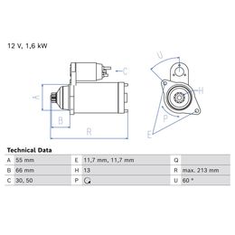 Bosch Starter 0986026080 f&uuml;r TOYOTA LEXUS