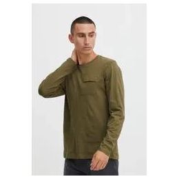 Langarmshirt Blend "BHTee", Damen, Gr. L, gr&uuml;n (military olive), Web, 100% Baumwolle, unifarben, regular fit normal, Rundhals, Shirts Langarmshirt, Klassisches Langarmshirt mit Rundhalsausschnitt
