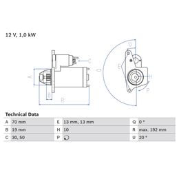 Bosch Starter 0986025690 f&uuml;r NISSAN RENAULT