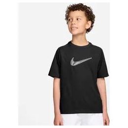 T-Shirt Nike "B NK DF MULTI SS TOP HBR", M&auml;dchen, Gr. XL, schwarz, wei&szlig;, Jersey, Obermaterial: 100% Polyester, normal, Rundhals, Shirts T-Shirt, f&uuml;r Kinder, sportlicher Stil, Kurzarm, Rundhalsausschnitt
