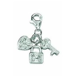 Adelia&acute;s Charm-Einh&auml;nger ADELIA ́S "Charm Anh&auml;nger 925 Silber mit Zirkonia &ndash; Silberanh&auml;nger", silber, Charms, Damen, Silber 925 (Sterlingsilber), Silberanh&auml;nger
