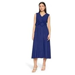 Midikleid Betty Barclay "Damen mit V-Ausschnitt", Damen, Gr. 40, Normalgr&ouml;&szlig;en, electric blau, Obermaterial: 69% Baumwolle, 29% Polyamid, 02% Elasthan, figurumspielend lang, V-Ausschnitt, Kleider Midikleid