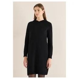 Sweatkleid Cecil, Damen, Gr. XL (44), US-Gr&ouml;&szlig;en, schwarz, Web, 42% Baumwolle, 42% Polyacryl, 16% metallisierte Fasern, unifarben, normal kniefrei, ohne Ausschnitt, Rippb&uuml;ndchen, Kleider Sweatkleid, mit Kapuze