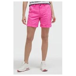 Shorts SOCCX, Damen, Gr. XXL, Normalgr&ouml;&szlig;en, neon magenta, Web, Material: 100% Baumwolle, unifarben, regular fit knielang, Hosen Shorts, mit Turn-Up-Saum