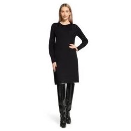 Strickkleid Betty Barclay "Damen mit Schleifenknoten", Damen, Gr. 44, Normalgr&ouml;&szlig;en, schwarz, Strick, Obermaterial: 55% Viskose, 30% Polyester, 15% Polyamid, figurumspielend lang, Rundhals, Kleider Strickkleid