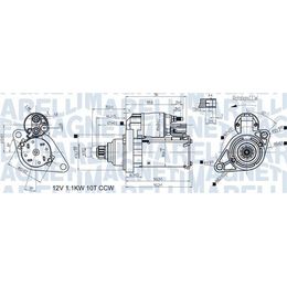 MAGNETI MARELLI Starter 063721470010 f&uuml;r VW