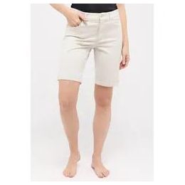 Bermudas Angels "BERMUDA TURN UP", Damen, Gr. 38, N-Gr, lunar rock, Web, Obermaterial: 97% Baumwolle, 3% Elasthan, unifarben, straight fit ca. Mitte Oberschenkel, Hosen Bermudas, mit Umschlagsaum, Stretch, Straight-Fit