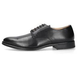 Schn&uuml;rschuh Henry Stevens "Wes PD", Herren, Gr. 43, schwarz, Kalbsleder, Schuhe Schn&uuml;rschuh