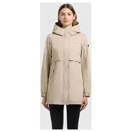Anorak Khujo "BRAVA", Herren, Gr. M, moussy beige, Web, 75% Baumwolle, 25% Nylon, unifarben, regular fit h&uuml;ftlang, eingesetzt elastischer Bund mit verstellbarem Gummizug, Jacken