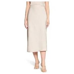 Maxirock Betty Barclay "Damen unifarben", Damen, Gr. 36, grau beige, Satin, Obermaterial: 100% Polyester, ausgestellt lang, R&ouml;cke Maxirock