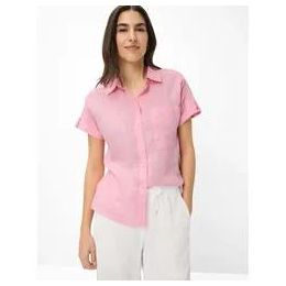 Klassische Bluse Brax "Style VIV", Damen, Gr. 46, pink, Web, 100% Leinen, Blusen Bluse