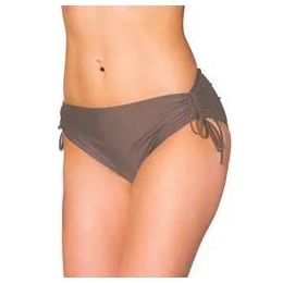 Bikini-Hose AQUARTI "Bikinihose Aquarti Damen Bikinihose mit Raffung und Schn&uuml;ren", Damen, Gr. 36, N-Gr, braun (hellbraun), Obermaterial: 80% Polyamid PA. 20% Elasthan EL., Badehosen Bikini-Hose
