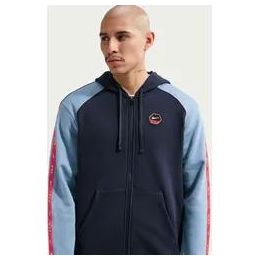 Kapuzensweatshirt Nike SPORTSWEAR "M NSW CS HOODY FLC BB", Damen, Gr. M, obsidian, work blau, speed rot, Obermaterial: 80% Baumwolle, 20% Polyester, Sweatshirts