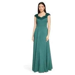 Abendkleid Vera Mont "Damen mit Pailletten", Damen, Gr. 38, Normalgr&ouml;&szlig;en, schwarz emerald, Obermaterial: 100% Polyester; Besatz: 100% Polyester; Futter: 100% Polyester, ausgestellt lang, herzf&ouml;rmiger Ausschnitt, Kleider Abendkleid