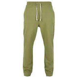 Jogginghose Urban Classics "Urban Classics Herren Organic Low Crotch Sweatpants", Herren, Gr. S, US-Gr&ouml;&szlig;en, newolive, 100% Baumwolle, unifarben, loose fit, Hosen Jogginghose