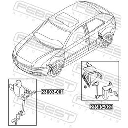 FEBEST Sensor, Leuchtweiteregulierung 23603001 Vorderachse f&uuml;r VAG