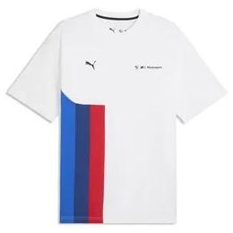 T-Shirt Puma "BMW M MOTORSPORT PumaTECH-X Relaxed T-Shirt Herren", Damen, Gr. XL, wei&szlig;, Obermaterial: 100% Baumwolle. Rippe: 71% Baumwolle, 29% Polyester, clean, relaxed fit, Rundhals, Shirts T-Shirt