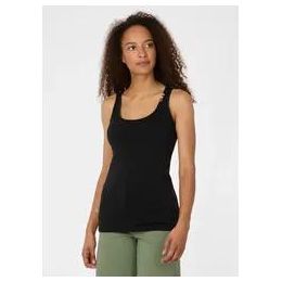 Tanktop Ragwear "FLLOUKIA GOTS", Damen, Gr. XS, schwarz, Jersey, Obermaterial: 100% Baumwolle, unifarben, normal, Rundhals, Tops Tanktop, Bestseller aus Single Jersey mit softem Finish und Kn&ouml;pfen