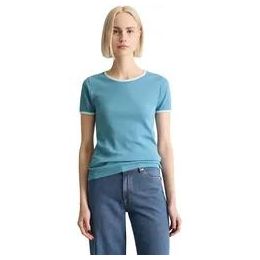 Marc O'Polo T-Shirt MARC O'POLO DENIM "aus reiner Bio-Baumwolle", Damen, Gr. XXS, medium blau, Obermaterial: 100% Baumwolle, unifarben, Basic, slim fit, Rundhals, normaler Saum, Shirts T-Shirt