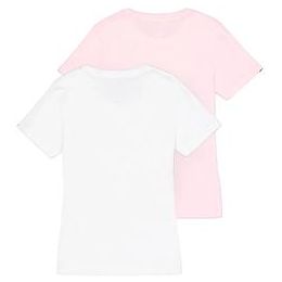 T-Shirt Alpha Industries "New Basic T-Shirt BL 2 Pack W", Damen, Gr. M, wei&szlig;, pastel pink, Obermaterial: 100% Baumwolle, Shirts T-Shirt