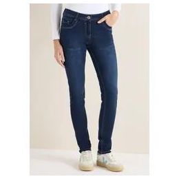 Comfort-fit-Jeans Cecil, Damen, Gr. 38, L&auml;nge 28, dunkelblau wash, Jeans, 78% Baumwolle, 20% Polyester, 2% Elasthan, unifarben, kn&ouml;chelfrei, Jeans, Middle Waist