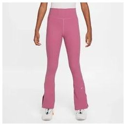 Shorts Nike "G NK DF ONE TGHT FLARE", Damen, Gr. M, N-Gr, peony, wei&szlig;, Obermaterial: 80% Polyester, 20% Elasthan, Hosen Shorts, sportlicher Stil
