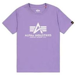 T-Shirt Alpha Industries "Basic T-Shirt BL K", M&auml;dchen, Gr. 14, violet storm, Obermaterial: 100% Baumwolle, Shirts T-Shirt