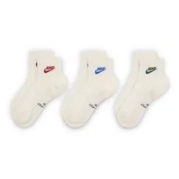 Sportsocken Nike "U NK ED ELVD ANK 3P FUTRA -144", Damen, Gr. XL (46/50), multi, color, Obermaterial: 69% Baumwolle, 29% Polyester, 2% Elasthan, Socken Sportsocken