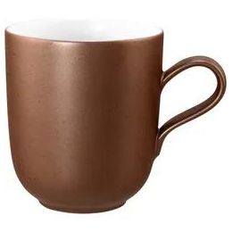 Becher Seltmann Weiden "Liberty Bronze", wei&szlig;, bronze, B:12,2cm H:10cm &Oslash;:8,6cm, Porzellan, Trinkgef&auml;&szlig;e, Becher, Kaffeebecher, Tasse