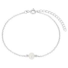 Armband Amor "Schmuck Geschenk, Perle", silberfarben, wei&szlig;, Armb&auml;nder, Damen, 20cm, Silber 925 (Sterlingsilber), Armband, mit S&uuml;&szlig;wasserzuchtperle